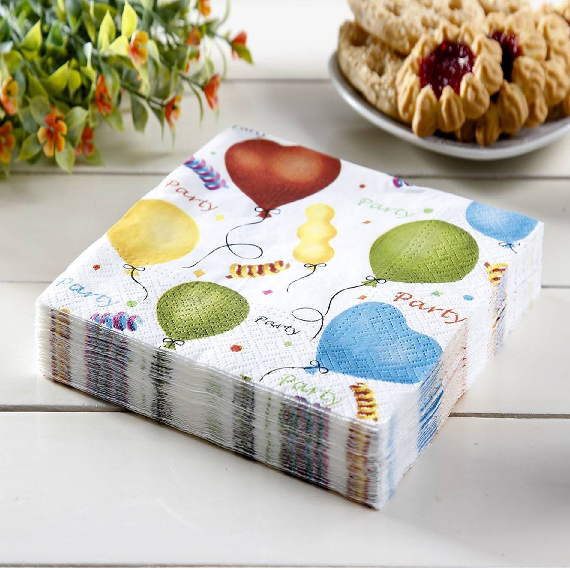 PAW PARTY BÍLÉ dekorativní papírové ubrousky 20 ks. | Finesio.cz