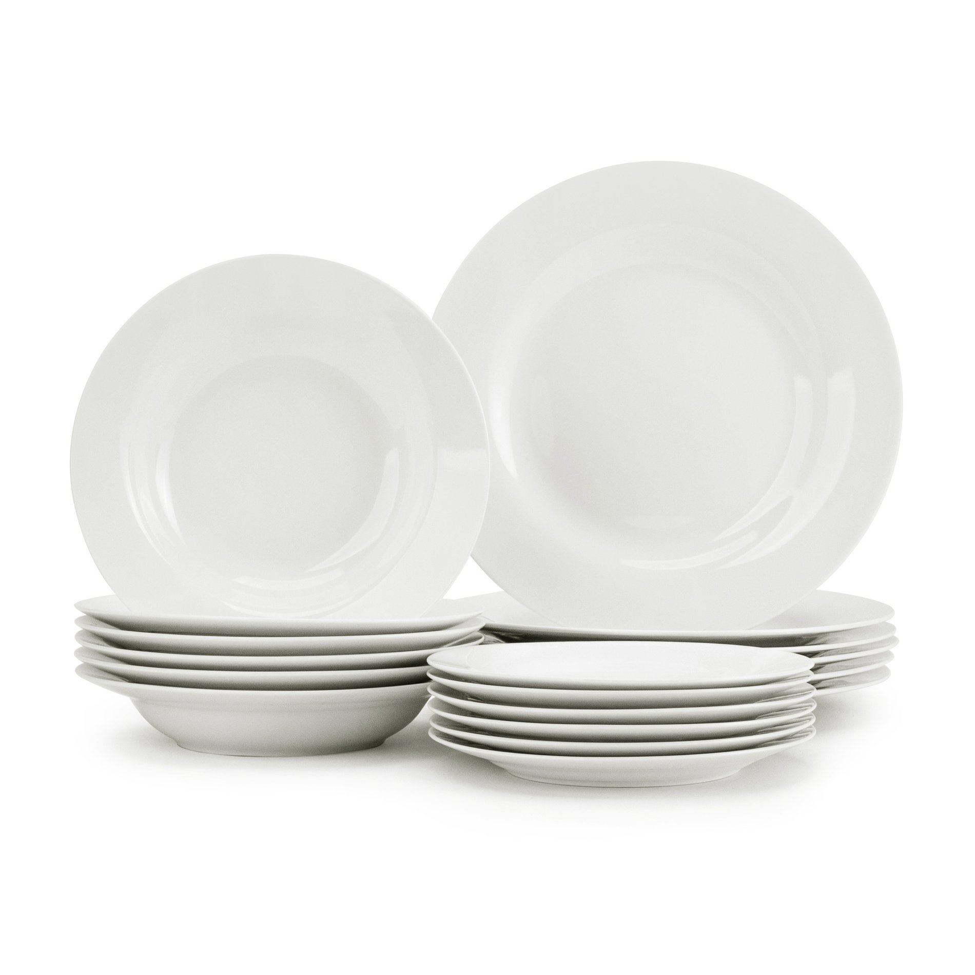 Sada porcelánových talířů CERAMIKA TUŁOWICE ECRU KREMOWY pro 6 osob (18 ...