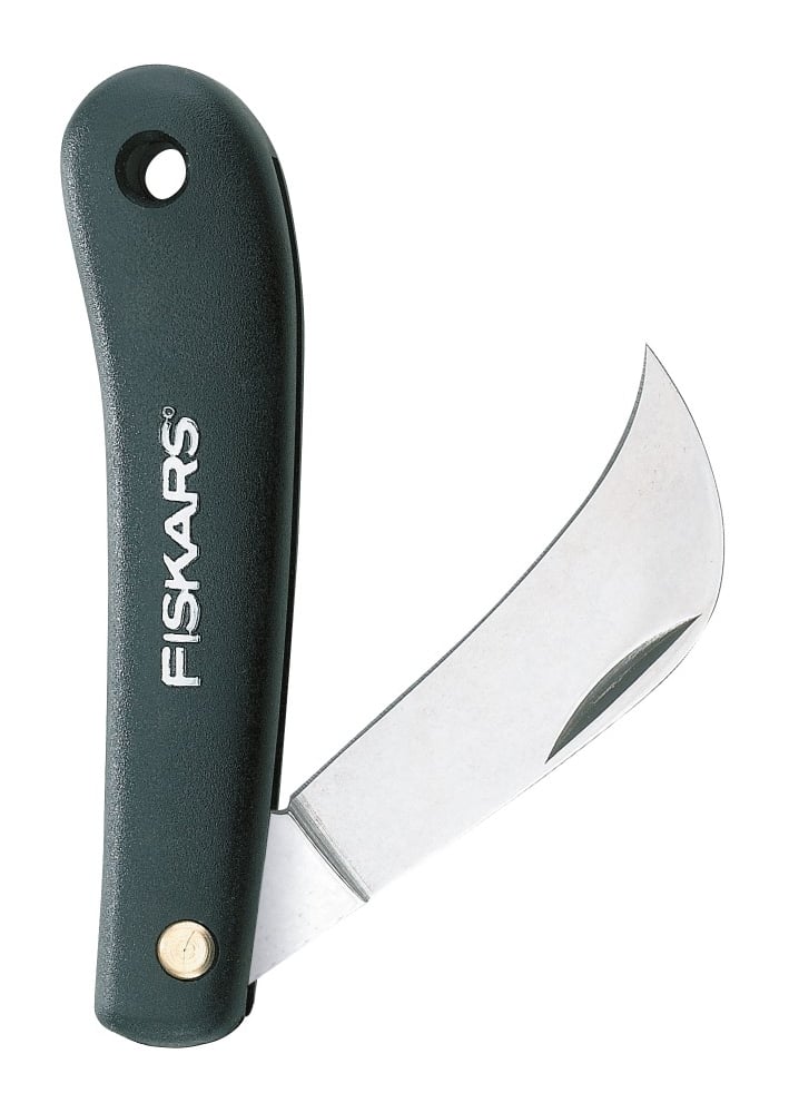 FISKARS Black - srp / ocelový zahradnický nůž | Finesio.cz