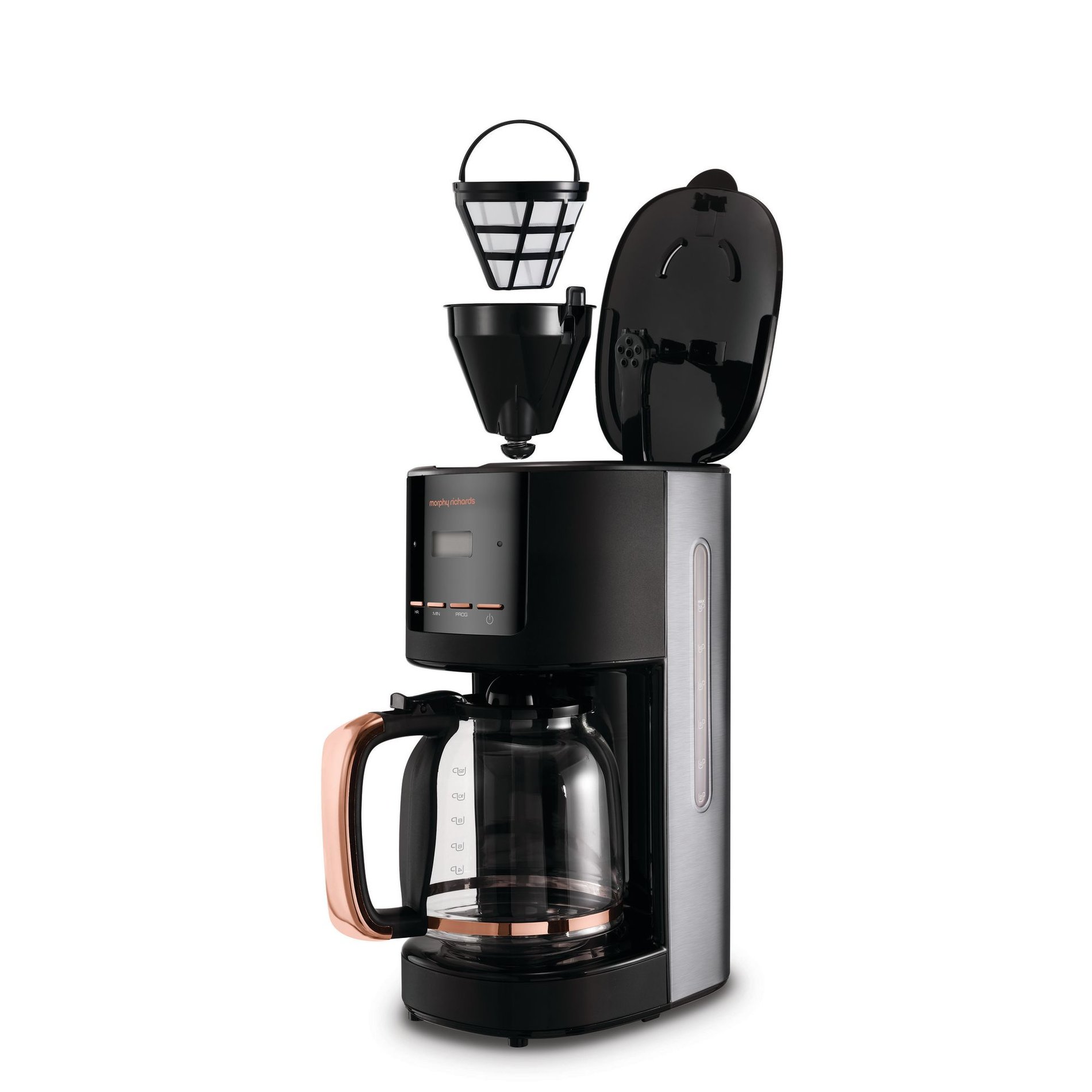 MORPHY RICHARDS Accent Rosegold 900 W 1,8 l černý - překapávací kávovar | Finesio.cz