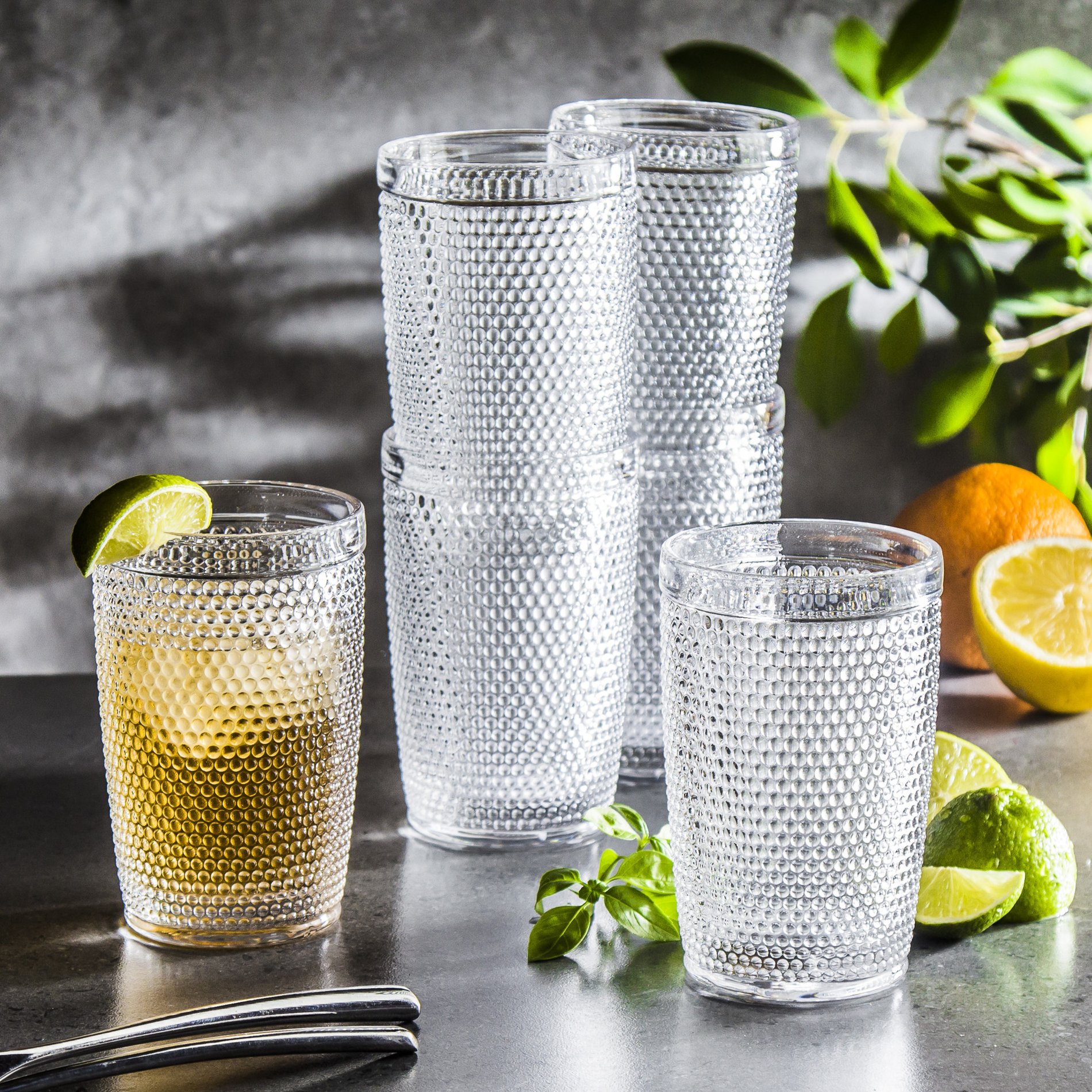 Sklenice na vodu, limonádu a drinky AFFEK DESIGN ELISE CLEAR CIRCLES ...