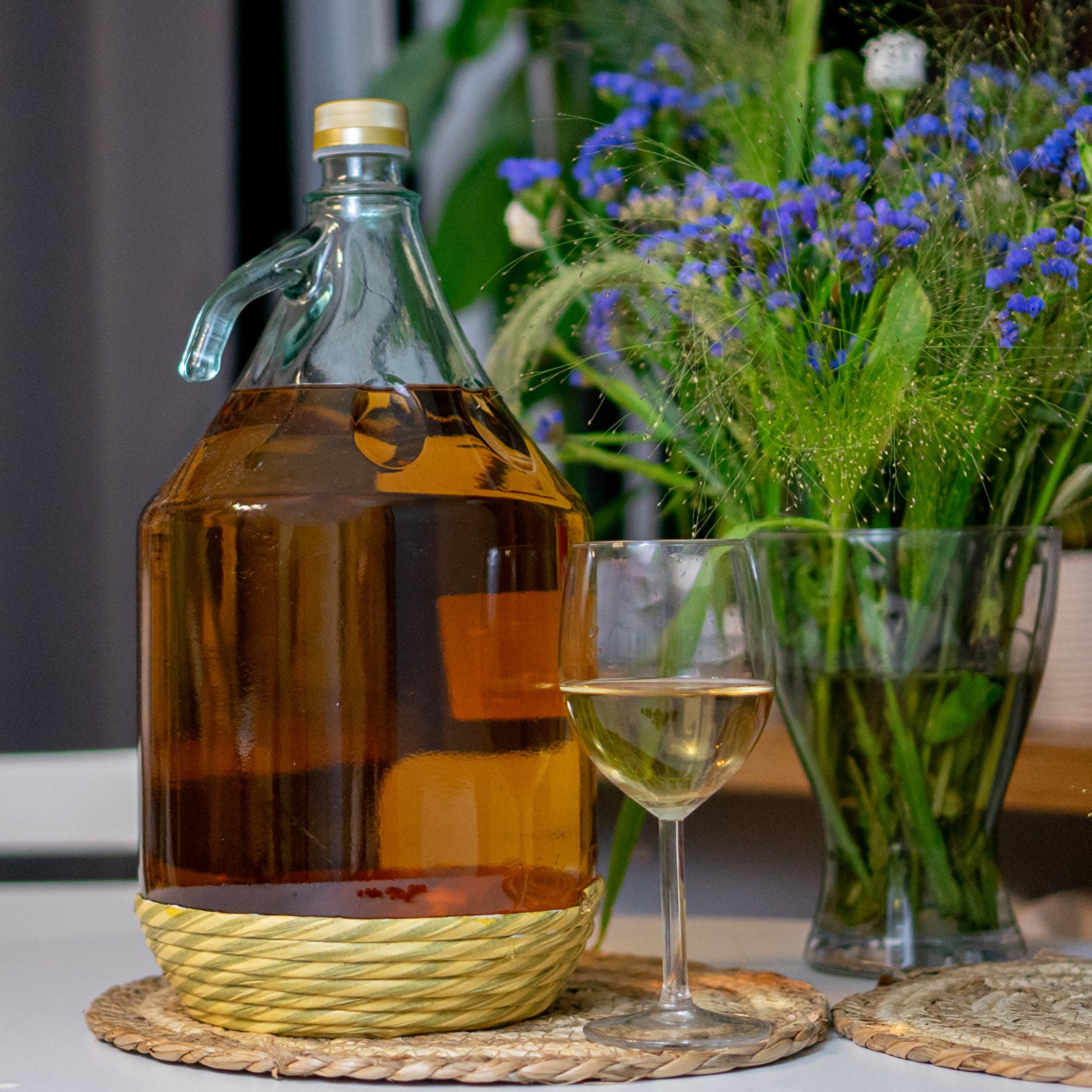 BROWIN 5 l – demižon na víno skleněný s víčkem | Finesio.cz