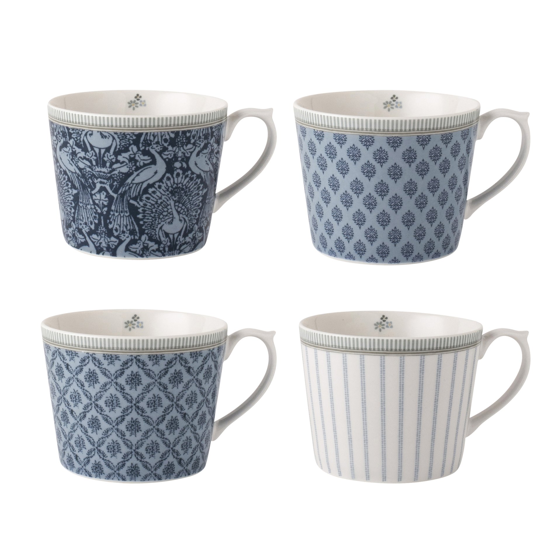 LAURA ASHLEY TEA BLUE porcelánové hrnky 300 ml 4 ks. | Finesio.cz