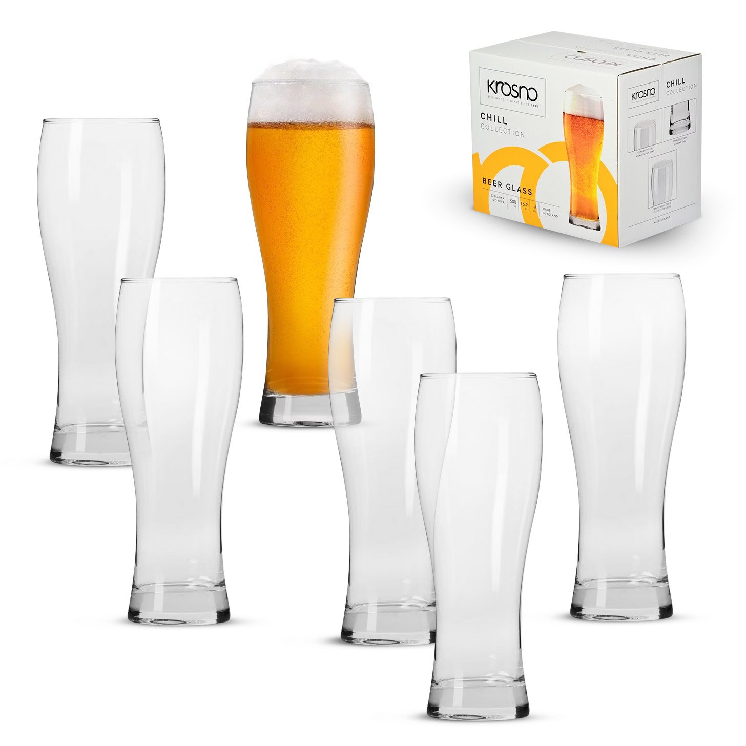 KROSNO New Chill 500 ml 6 ks - poháry na pivo | Finesio.cz